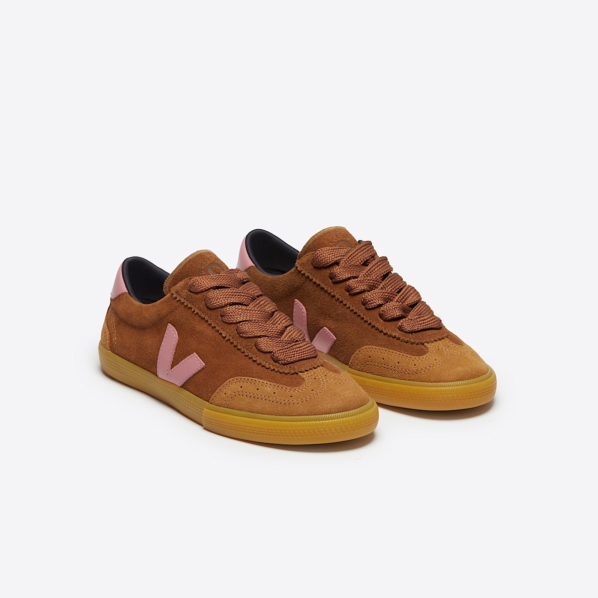 Women’s Veja Leather Mary Sneakers – Cognac Model by Make My Lemonade ...